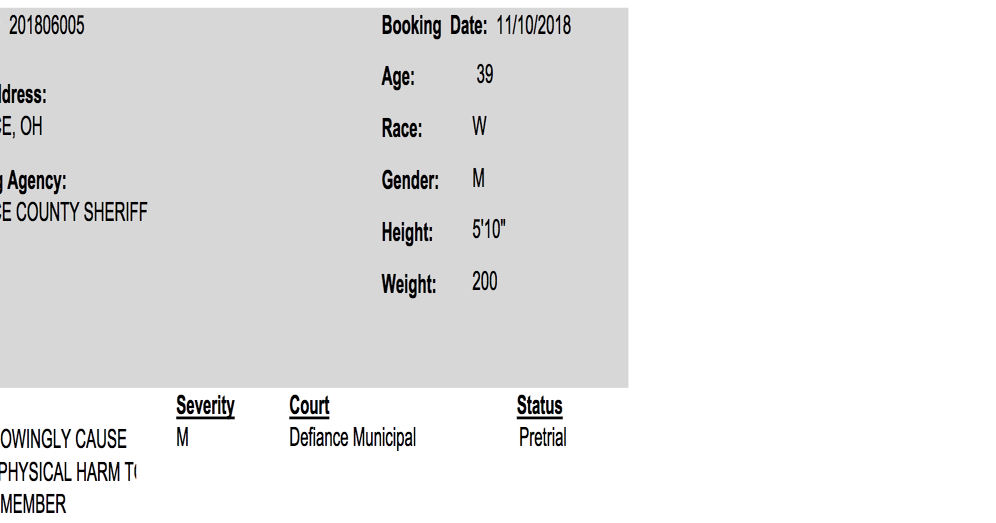 Chad Switzer - CCNO | Booking Photos | crescent-news.com