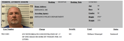 Anthony Perrine - CCNO Booking Photo - December 26, 2015 | Booking ...