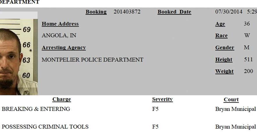 Damon Cook - CCNO booking photo - July 30, 2014 | Booking Photos ...