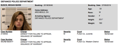 Megan Bunce - CCNO | Booking Photos | crescent-news.com