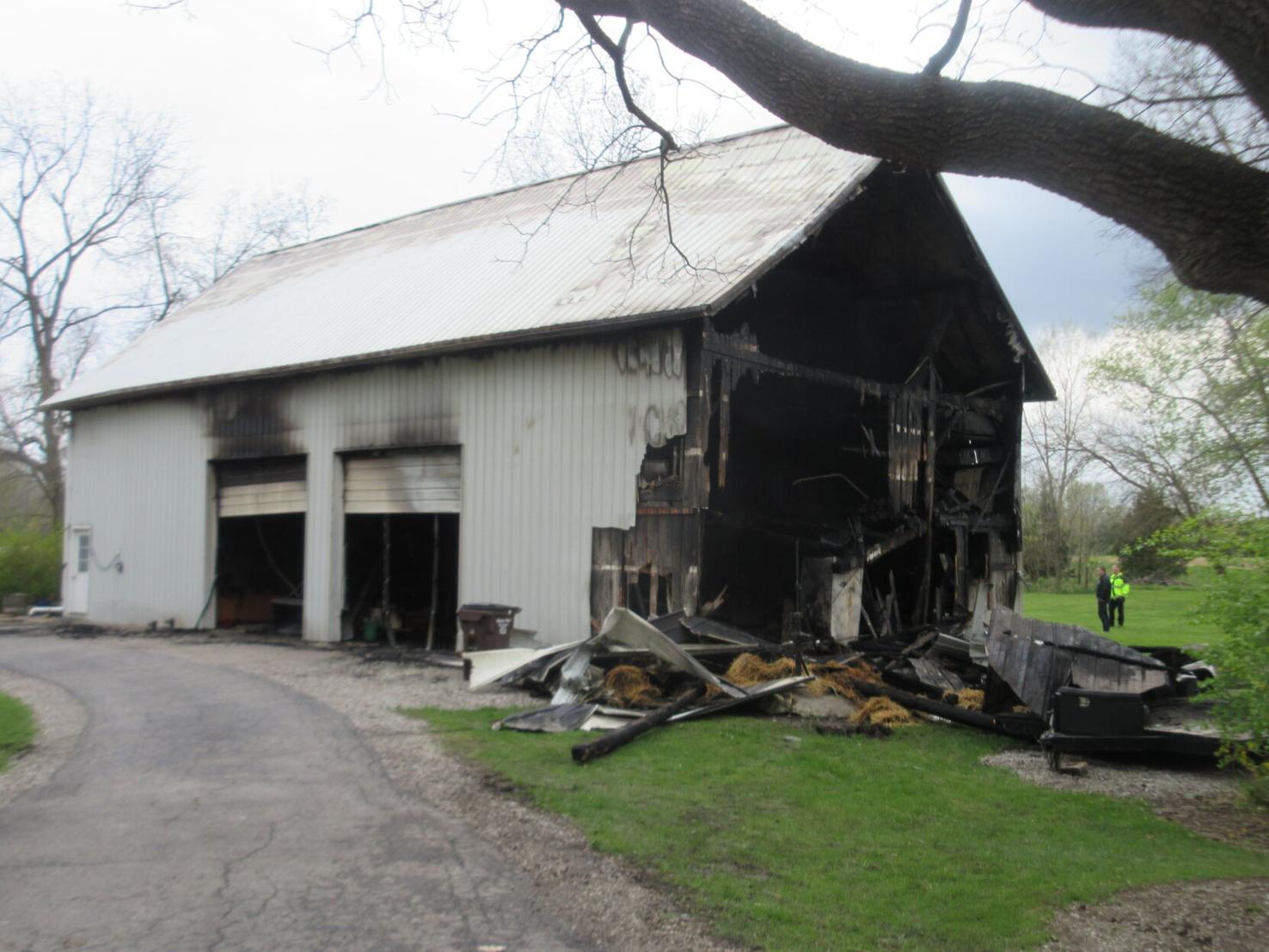 Brunersburg barn severely damaged by fire | Local News | crescent-news.com