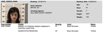 Jessica Lenz - CCNO | Booking Photos | crescent-news.com