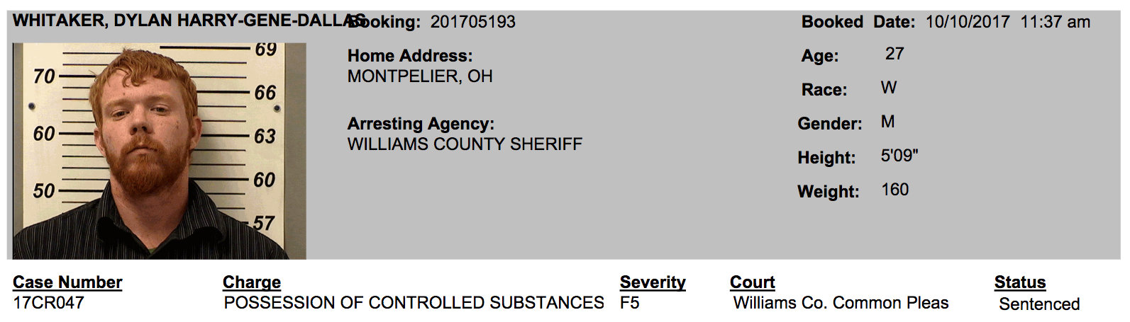 Dylan Whitaker | Booking Photos | crescent-news.com