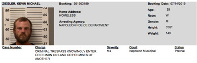 Kevin Ziegler - CCNO | Booking Photos | crescent-news.com