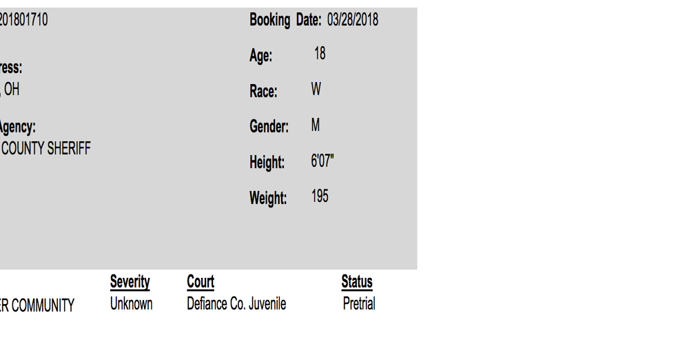 Trevor Rose | Booking Photos | crescent-news.com