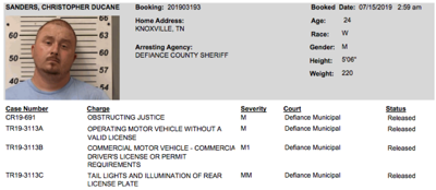 Christopher Sanders - CCNO | Booking Photos | crescent-news.com