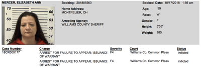 Elizabeth Mercer - CCNO | Booking Photos | crescent-news.com