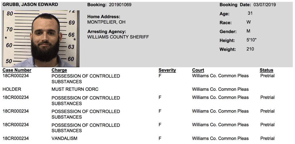 Jason Grubb - CCNO | Booking Photos | crescent-news.com