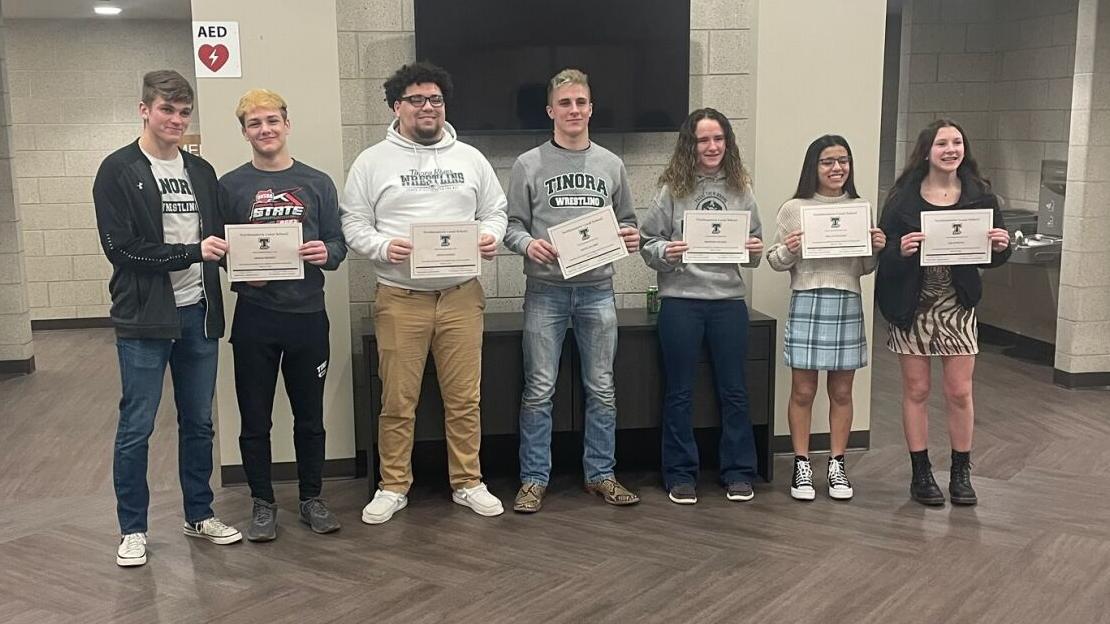 Tinora wrestlers recognized at Northeastern Local board meeting | Local ...