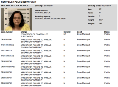 Victoria Sauceda - CCNO | Booking Photos | crescent-news.com