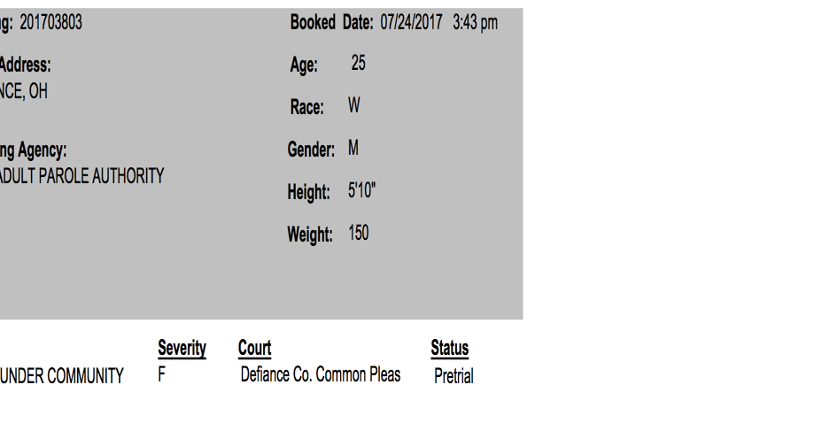 Adam Furrow | Booking Photos | crescent-news.com