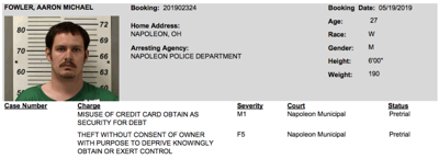 Aaron Fowler - CCNO | Booking Photos | crescent-news.com