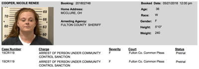 Nicole Cooper - CCNO | Booking Photos | crescent-news.com