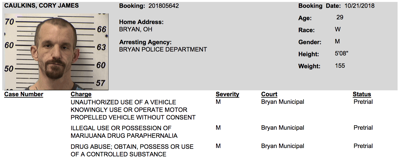 Cory Caulkins - CCNO | Booking Photos | crescent-news.com