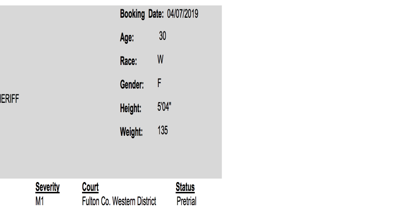 Brittany Roth - CCNO | Booking Photos | crescent-news.com