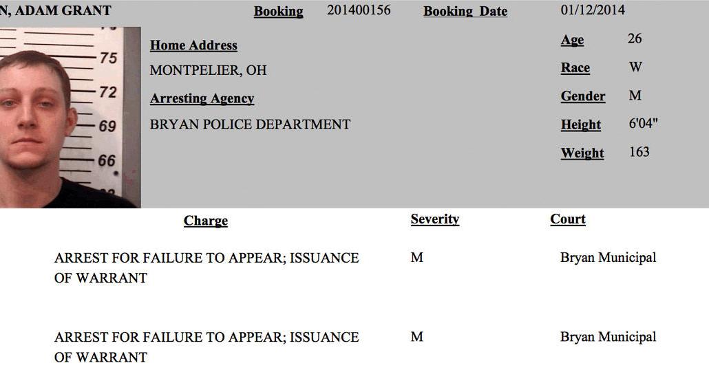 Adam Chamberlin - CCNO booking photo - Jan. 12, 2014 | Booking Photos ...