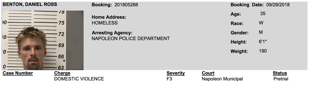 Daniel Benton - CCNO | Booking Photos | crescent-news.com