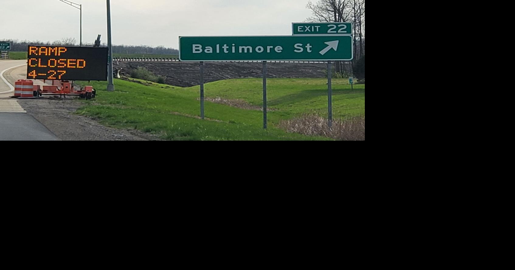 Baltimore exit ramp closed | Local News | crescent-news.com