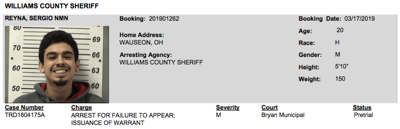 Sergio Reyna - CCNO | Booking Photos | crescent-news.com