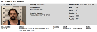 Samson Cole - CCNO | Booking Photos | crescent-news.com