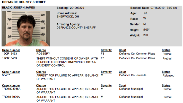 Joseph Black - CCNO | Booking Photos | crescent-news.com