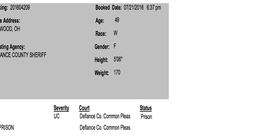 Judith Hawkey | Booking Photos | crescent-news.com