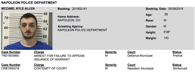 Kyle McCabe - CCNO | Booking Photos | crescent-news.com