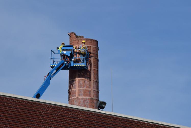Stadium, chimney demolition is underway in Defiance | Local News ...