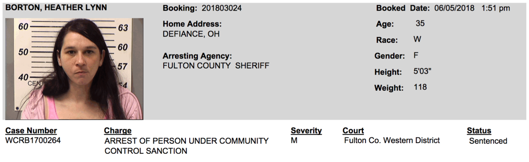 Heather Borton - CCNO | Booking Photos | crescent-news.com