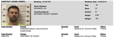 Shane Chestnut - CCNO | Booking Photos | crescent-news.com