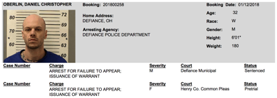 Daniel Oberlin | Booking Photos | crescent-news.com