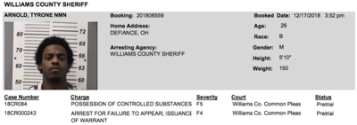 Tyrone Arnold - CCNO | Booking Photos | crescent-news.com