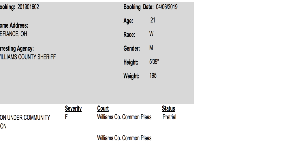 Donovan Joyner - CCNO | Booking Photos | crescent-news.com