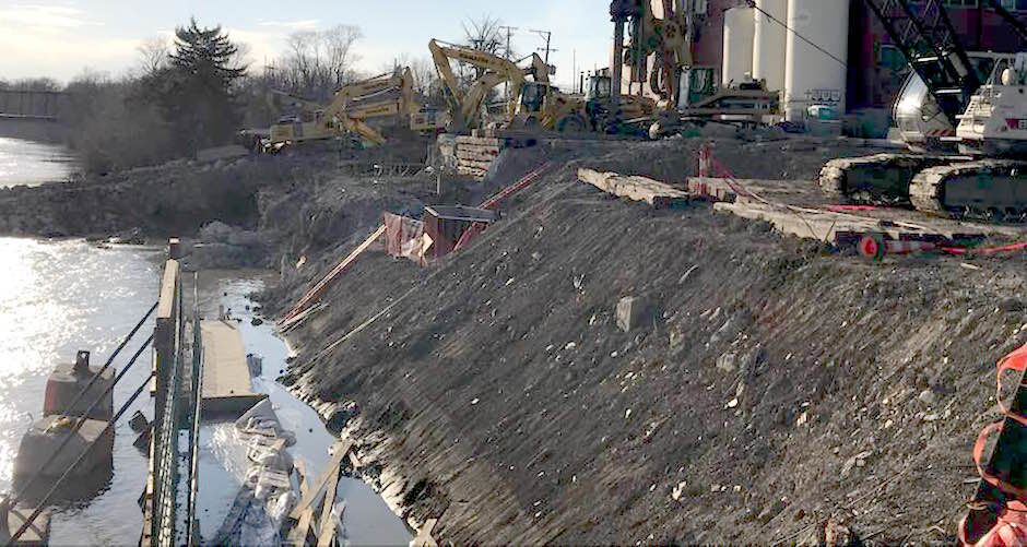 Defiance bridge demo slowed by river rise | Local News | crescent-news.com