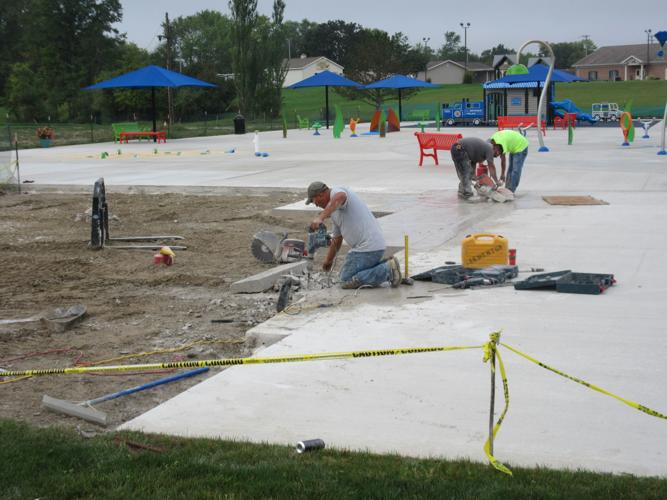Concrete repairs made at Defiance's splash pad | Local News | crescent ...