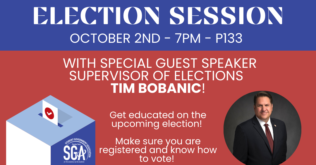 SGA hosts Supervisor of Elections, Tim Bobanic | Election Guide ...