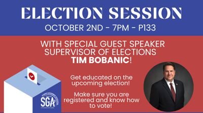 SGA hosts Supervisor of Elections, Tim Bobanic | Election Guide ...