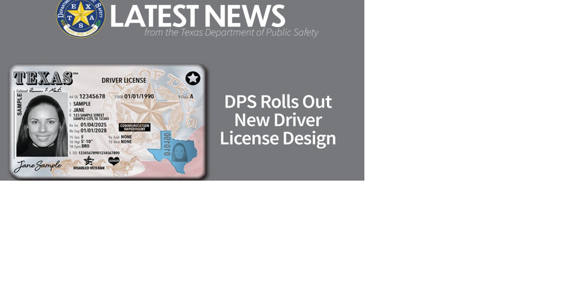 Texas debuts new driver’s license, ID designs | News | crossroadstoday.com