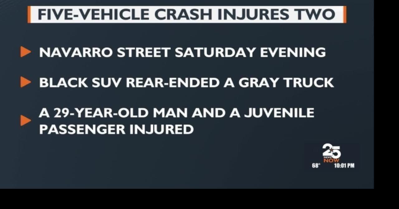 Five-vehicle crash on Navarro sends two to hospital | Local News ...