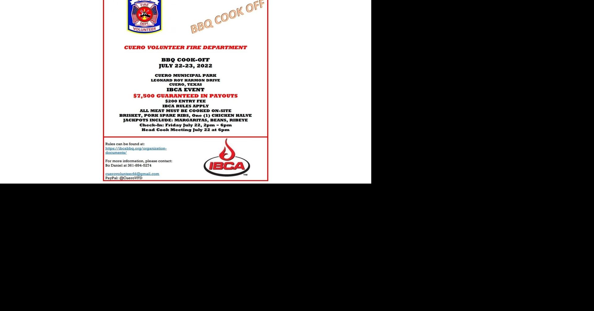Cuero Volunteer Fire Department to host IBCA BBQ Cook-off event in July ...