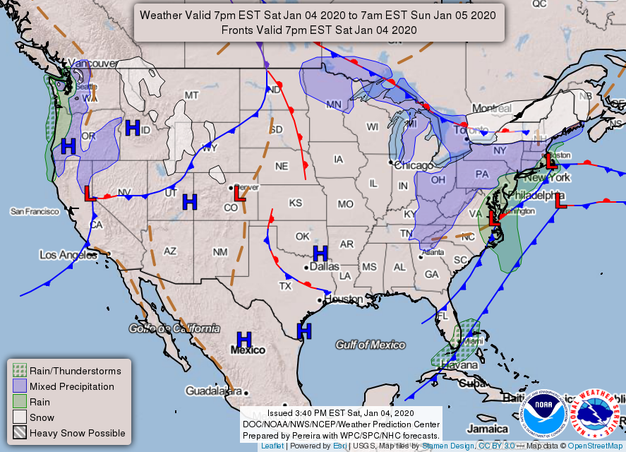 Weather Map With Fronts