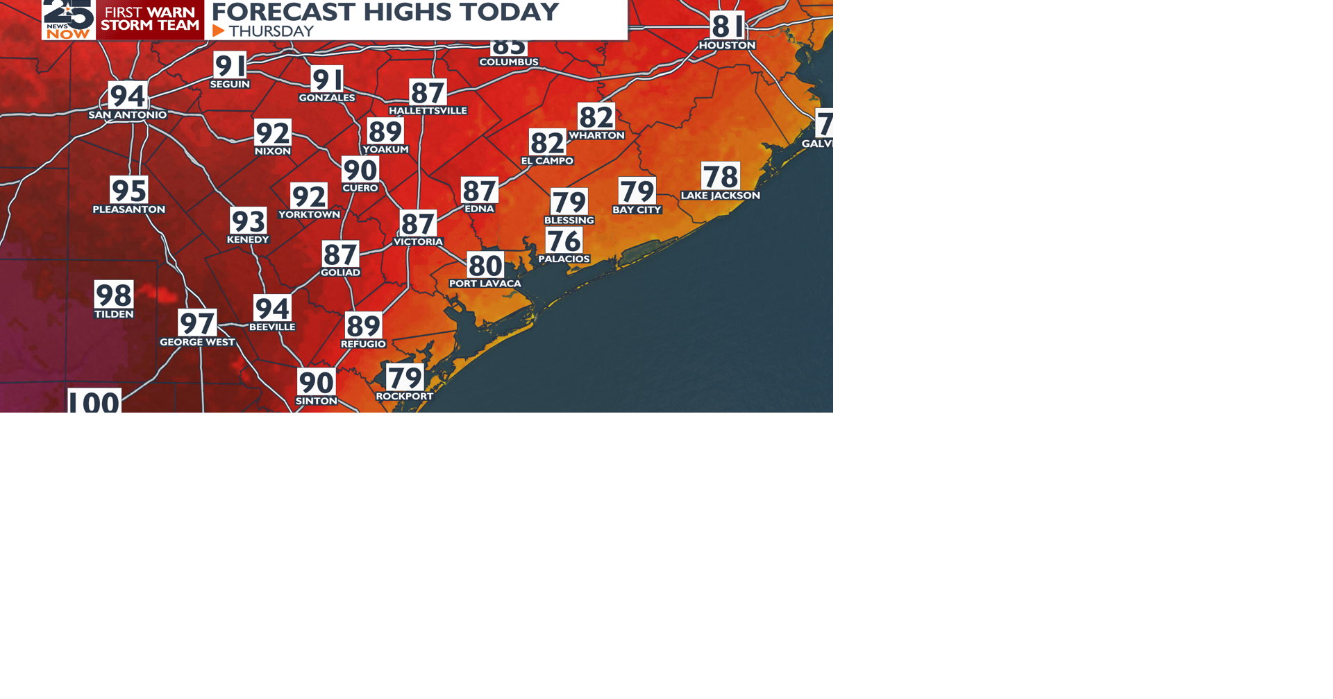 Near-record heat today and increasing rain chances next week | Weather ...