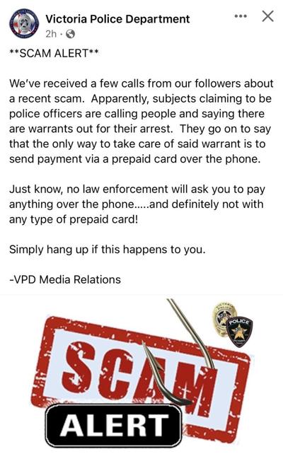 Victoria Police Department wants to make everyone aware of a popular ...