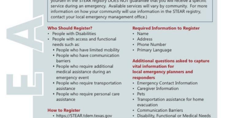 Lavaca County residents urged to pre-register with STEAR program ...