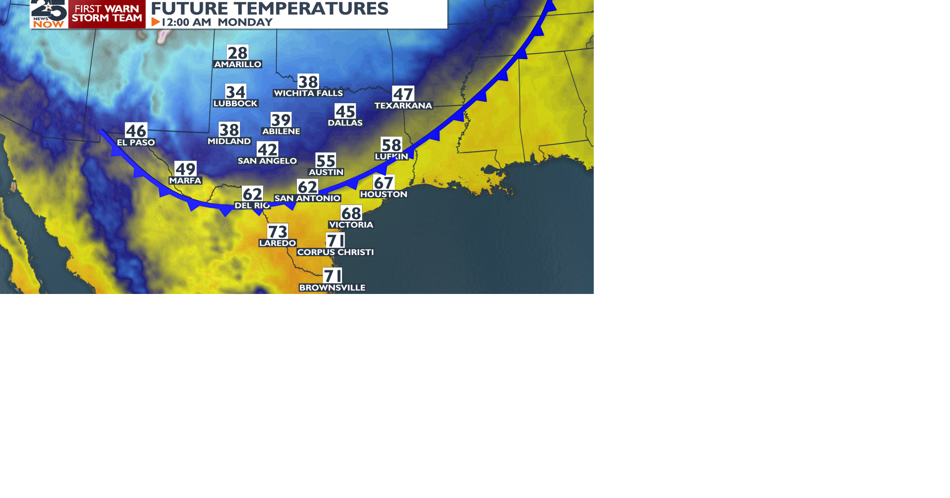 Cold front Sunday night | Shareable Stories | crossroadstoday.com