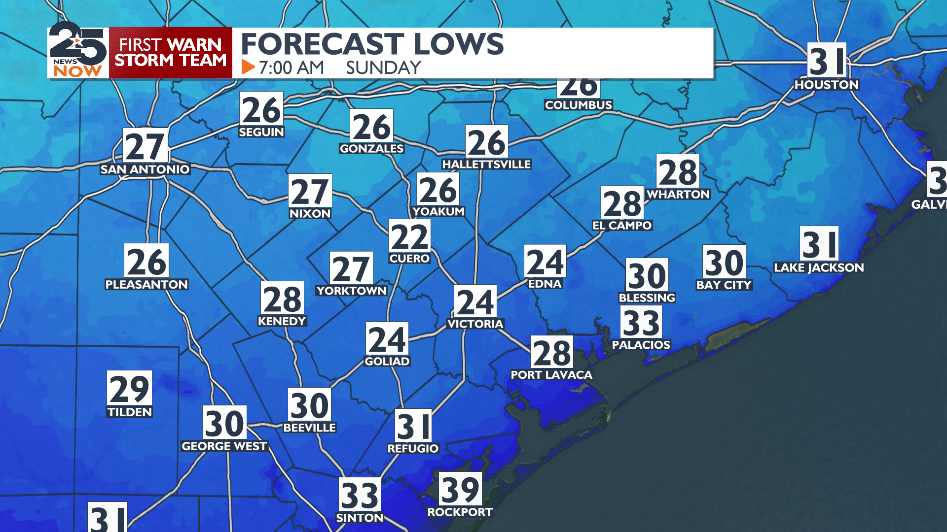 Beautiful day ahead before cold front brings back widespread freezes ...