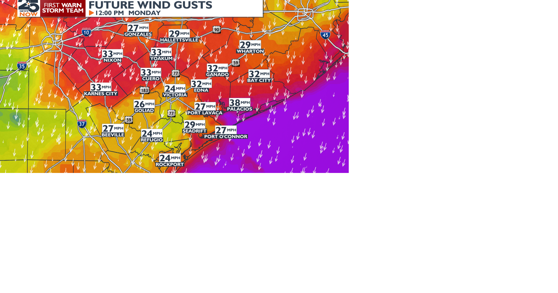 Cold Front: Gusty Monday / near freezing temps | Shareable Stories ...