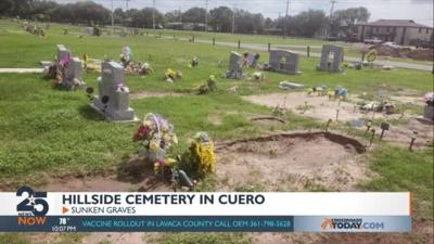Recent rain causes sunken graves at Cuero’s Hillside cemetery | Local ...