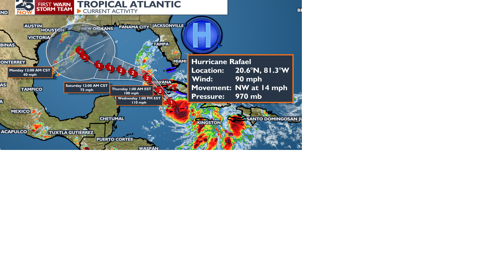 Another front coming soon while monitoring Hurricane Rafael | Weather ...
