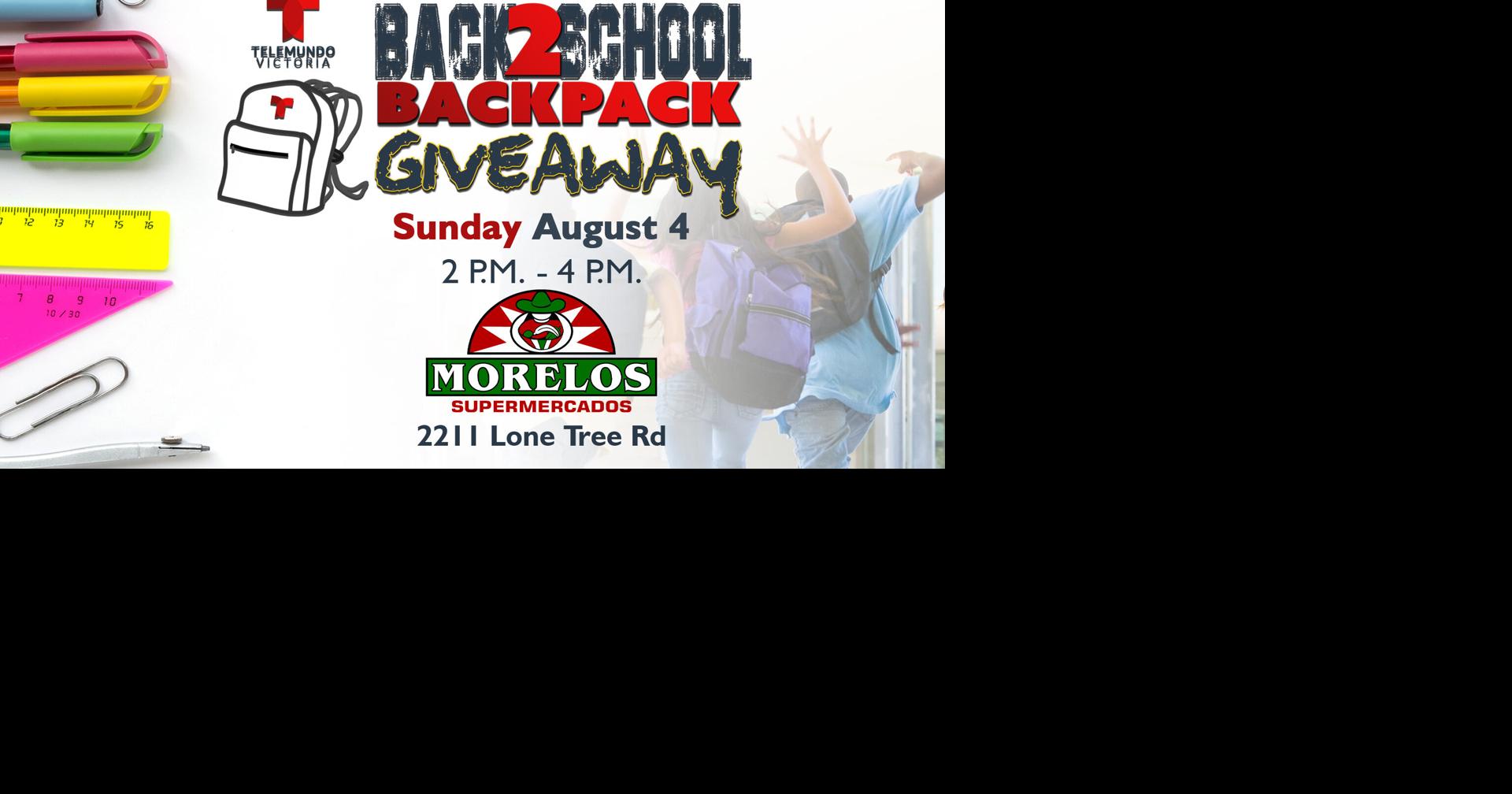 Backpack Giveaway Event at Supermercados Morelos-Victoria | News | crossroadstoday.com